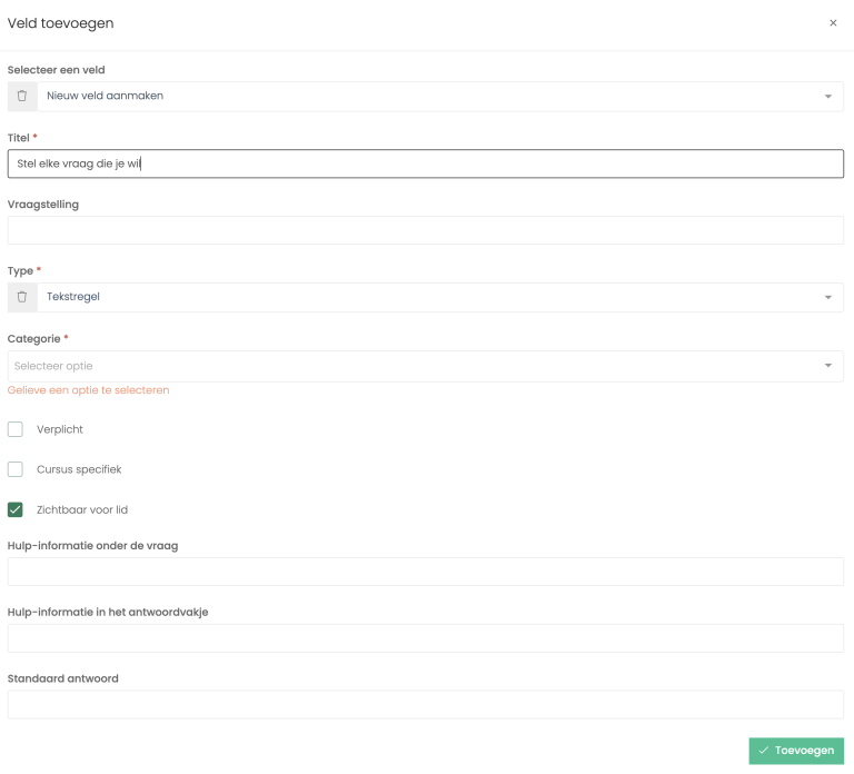 Eigen inschrijvings-formulier zo gemaakt | Ledenbeheer